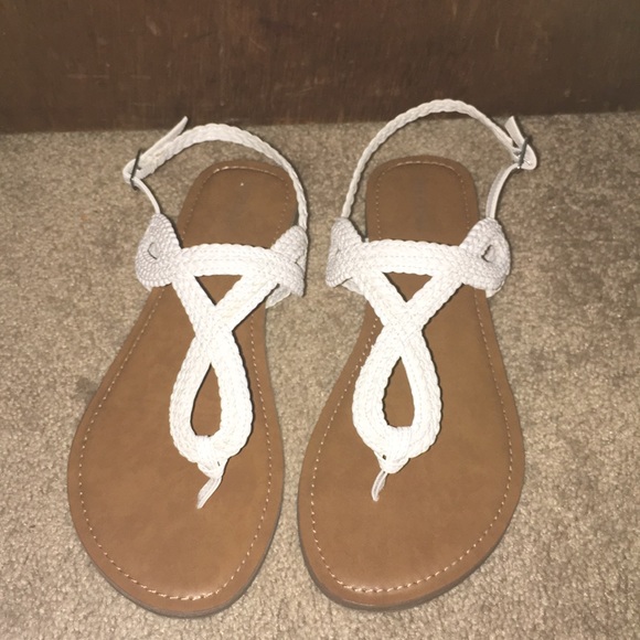 Merona | Shoes | White Merona Sandals | Poshmark